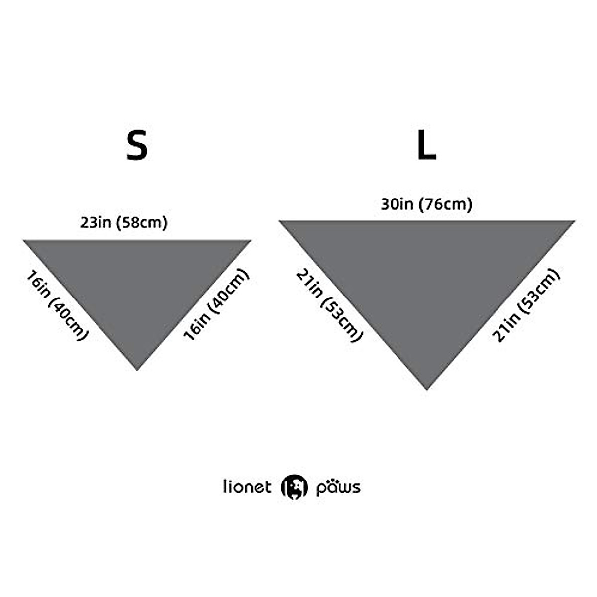 lionet paws Dog Bandana for Small Medium Large Dogs, Cat Dog Kerchief Dog Triangle Bibs Scarf for Girl Boy Gift