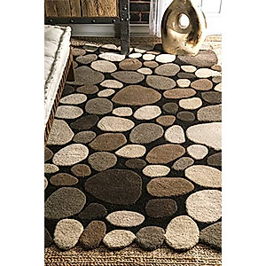 nuLOOM Pebbles Hand Tufted Wool Runner Rug, 2' 6" x 10', Natural