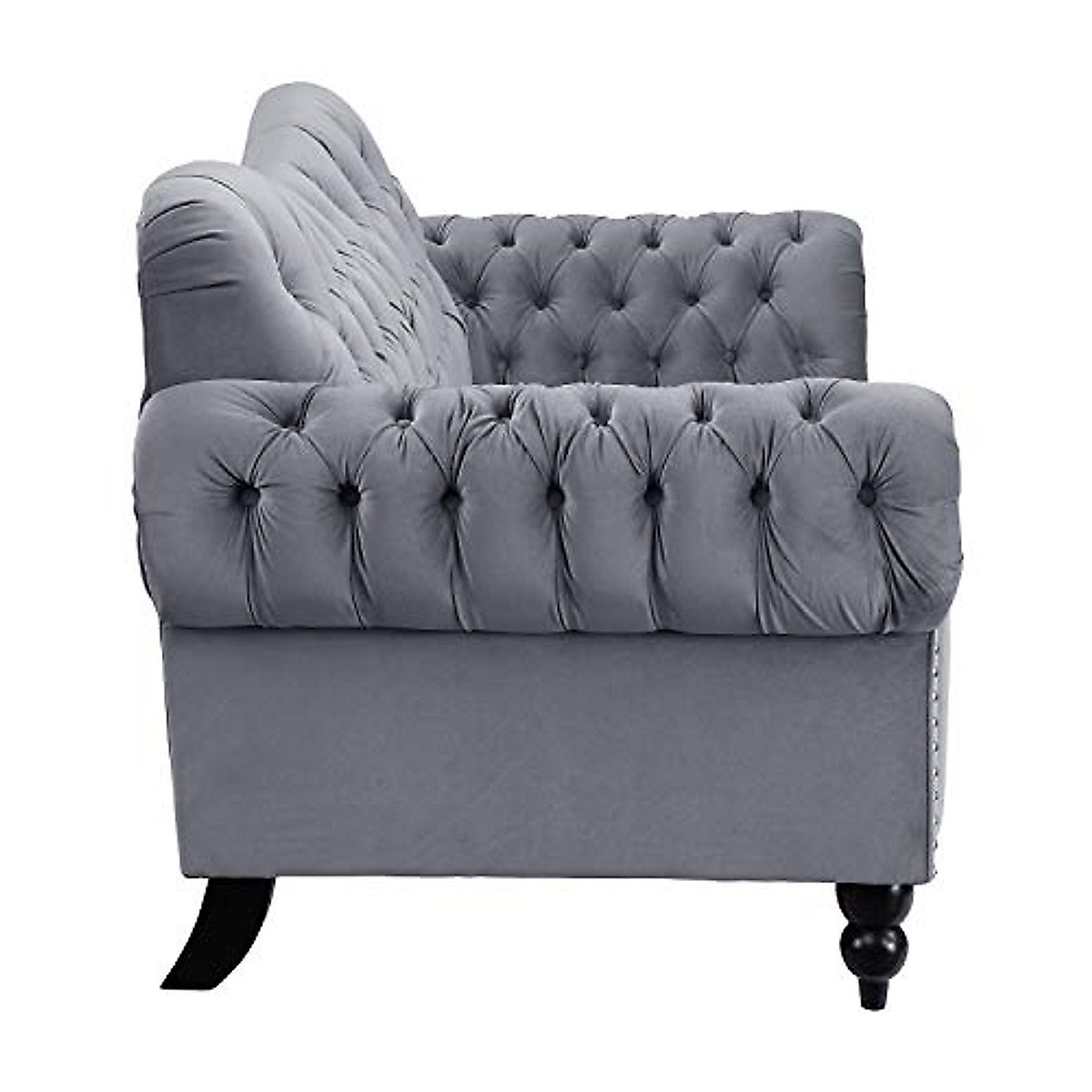 Lexicon Cruz Living Room Loveseat, Dark Gray