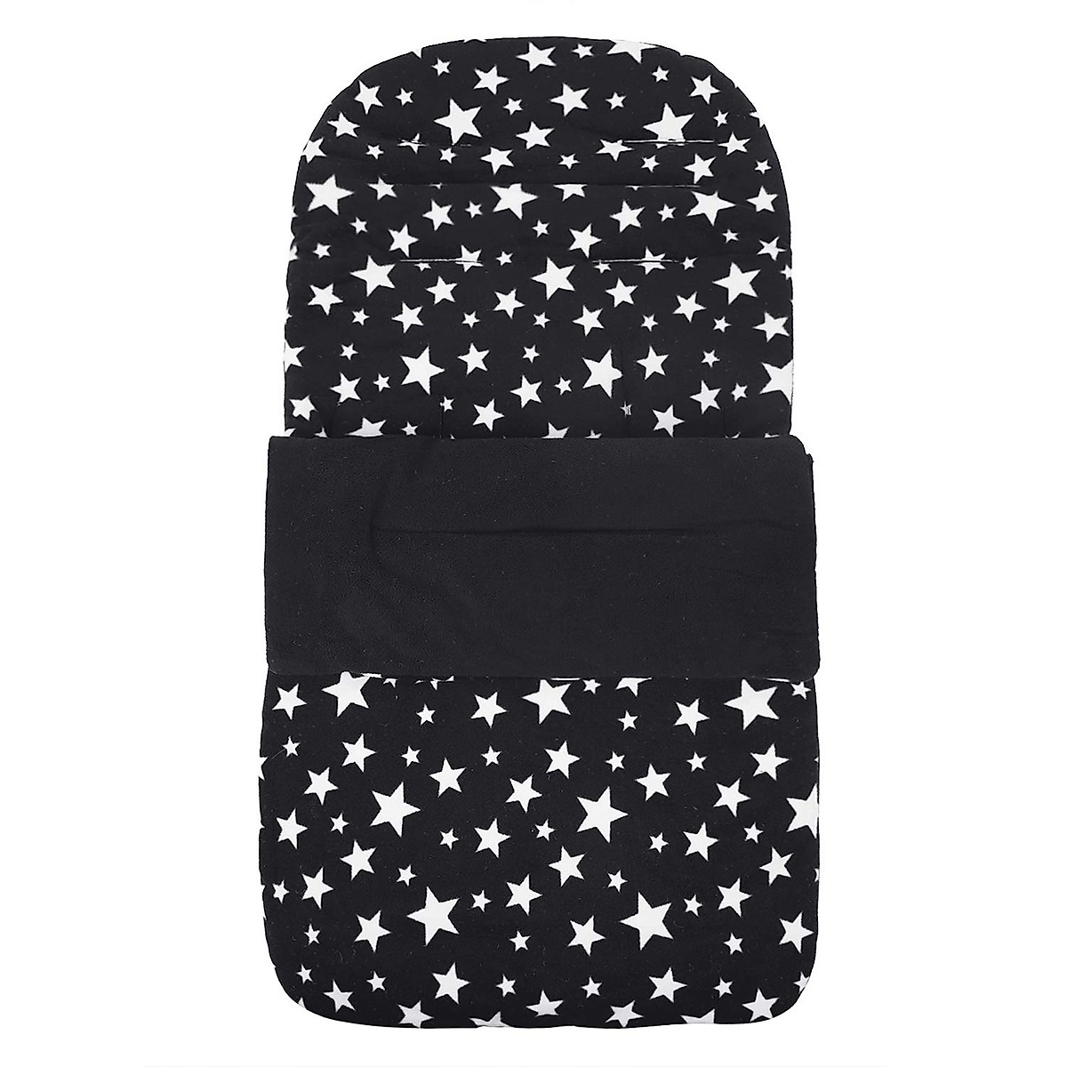 Winter Warm Bunting Bags Universal Baby Infant Stroller Sleeping Bag Windproof Thermal Thick Fleece Lining Toddler Footmuff Anti-Kicking Sleeping Nest Stroller Blanket Cover 0-3 Yrs (Black Stars)