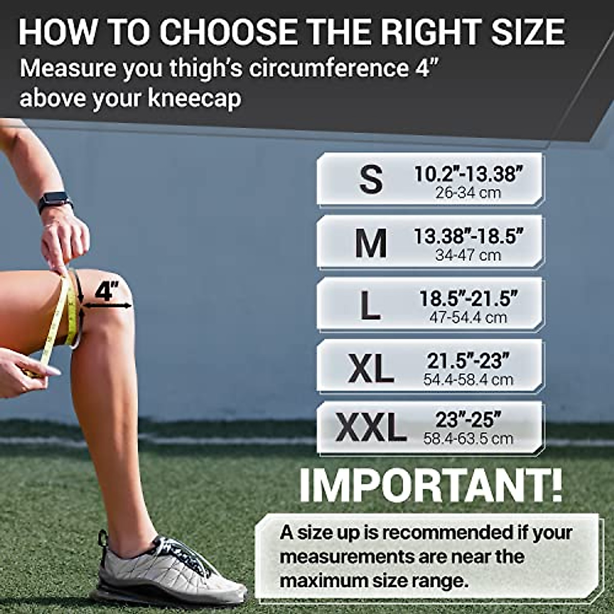 DR. BRACE ELITE Knee Brace with Side Stabilizers & Patella Gel Pads for Maximum Knee Pain Support and fast recovery for men and women-Please Check How To Size Video (Moon, Medium)