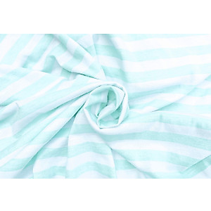 NODNAL CO. 3 Fitted Bassinet Sheets Mint Set Baby Girl/Boy - 100% Oeko-TEX Cotton - Gender Neutral Chevron Polka Dot Stripe Universal Fit - Cradle/Moses Basket Hourglass Oval Rectangle Mattress Sheet