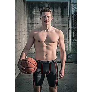 ZENGVEE Compression Shorts Men 3 Pack with Pocket Running Short Mens Gym,Workout,Cycling,Swimming,Yoga,Climbing,-(1011-3Grey-M)