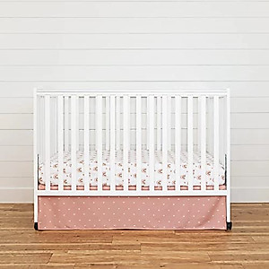 Cokouchyi 3 Piece Boho Rainbow Crib Bedding Set, Standard Size Baby Bedding Set, Neutral Rainbow Boho Nursery Bedding for Boys and Girls, Baby Crib Set- Crib Sheet, Comforter & Crib Skirt