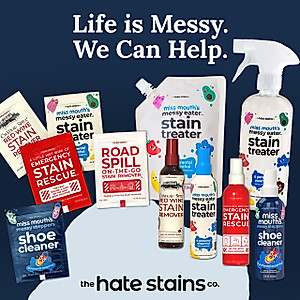 Miss Mouth's Messy Eater Stain Treater Spray - 4oz 2 Pack Stain Remover - Newborn & Baby Essentials - No Dry Cleaning Food, Grease, Coffee Off Laundry, Underwear, Fabric