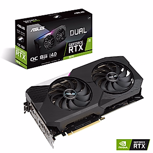 Asus Dual NVIDIA GeForce RTX 3070 V2 OC Edition Gaming Graphics Card (PCIe 4.0, 8GB GDDR6 Memory, LHR, HDMI 2.1, DisplayPort 1.4a, Axial-tech Fan Design, Dual BIOS, Protective Backplate)