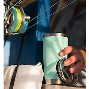 2 Pack 20 oz Magnetic Tumbler Lid, Replacement Lids Compatible for YETI 20 oz Tumbler, 10/24 oz Mug and 10 oz low ball, Magnetic Slider Switch Spill Proof Tumbler Cover, BPA Free (20oz 2pack)