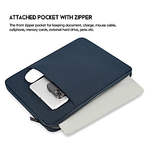 15.6 inch Laptop Sleeve Case for HP Envy X360/Pavilion 15, HP Victus 15.6", Lenovo IdeaPad 15, Dell Inspiron/Latitude 15, Acer Aspire 15, ASUS ZenBook, Water-Restistant 15.6 Computer Bag -Navy Blue