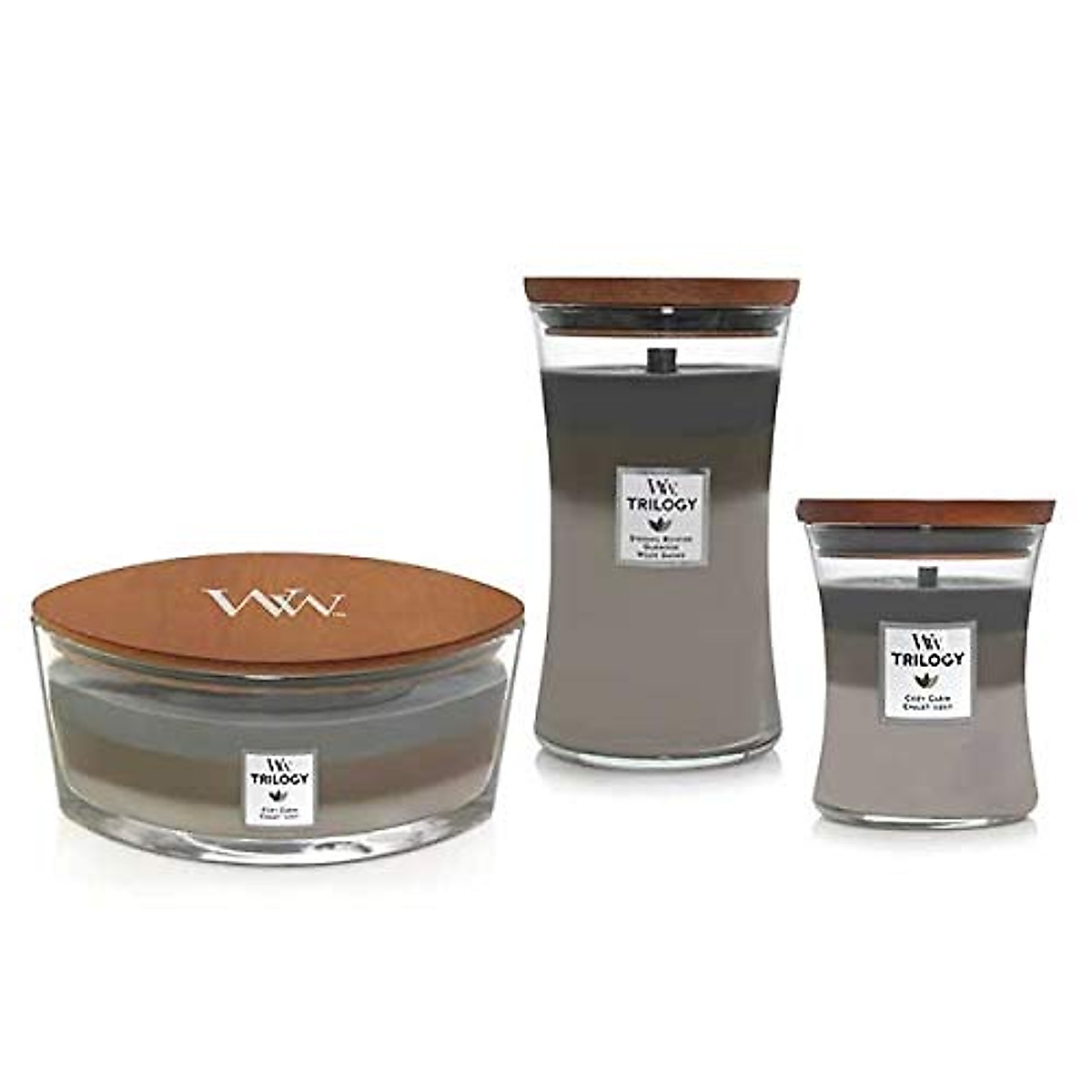 Woodwick Ellipse Trilogy Scented Candle with Crackling Wick | Cozy Cabin | Up to 50 Hours Burn Time