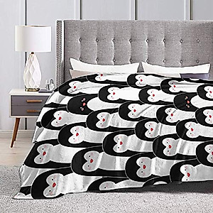 CUAJH Cute Penguins Blanket 50"x60", Lightweight Soft Flannel Fleece Throw Blanket for Bed Couch Sofa Chair Office