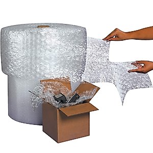 Aviditi Bubble Cushioning Wrap Rolls, 24 Inch x 250 Feet, 1/2" Large Bubble, Perforated Every 12 Inches, for Packing, Shipping and Moving (2 Rolls)