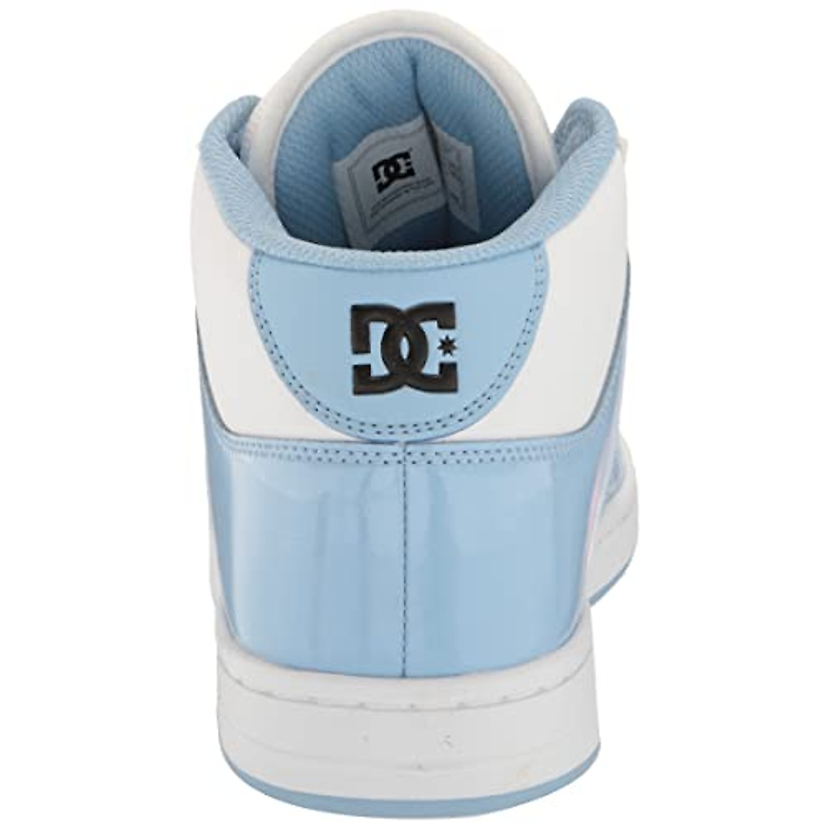 DC Women's Manteca 4 Mid Skate Shoe, Blue/White/Black, 6.5