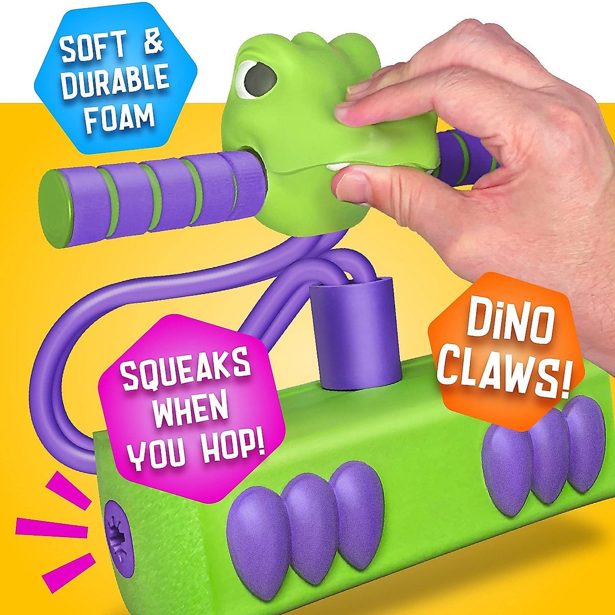 MindSprout Pogo Saurus | Foam Pogo Jumper for Kids 3, 4, 5, 6, 7, Years Old, Dinosaur Toys, Birthday for Boys or Girls up to 250Ibs, Pogo Stick, Indoor & Outdoor Toys