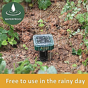 Redeo Solar Powered Mole and Groundhog Repellent Stakes Outdoor Sonic Gopher Deterrent Spikes Vole Chaser Instead of Traps Killers Pest Control for Garden Yard Waterproof (4)