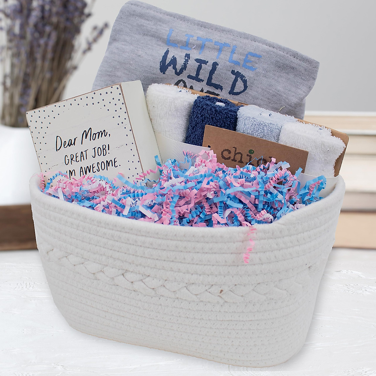 MagicWater Supply Crinkle Cut Paper Shred Filler (4 oz) for Gift Wrapping & Basket Filling - Light Pink