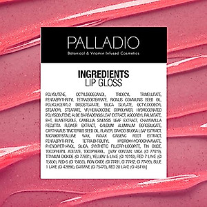 Palladio Lip Gloss, Non-Sticky Lip Gloss, Contains Vitamin E and Aloe, Offers Intense Color and Moisturization, Minimizes Lip Wrinkles, Softens Lips with Beautiful Shiny Finish, Clear