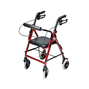 Lumex Walkabout Junior Rollator Walker with Seat, Small & Narrow for Short Adults, Pediatrics & Kids