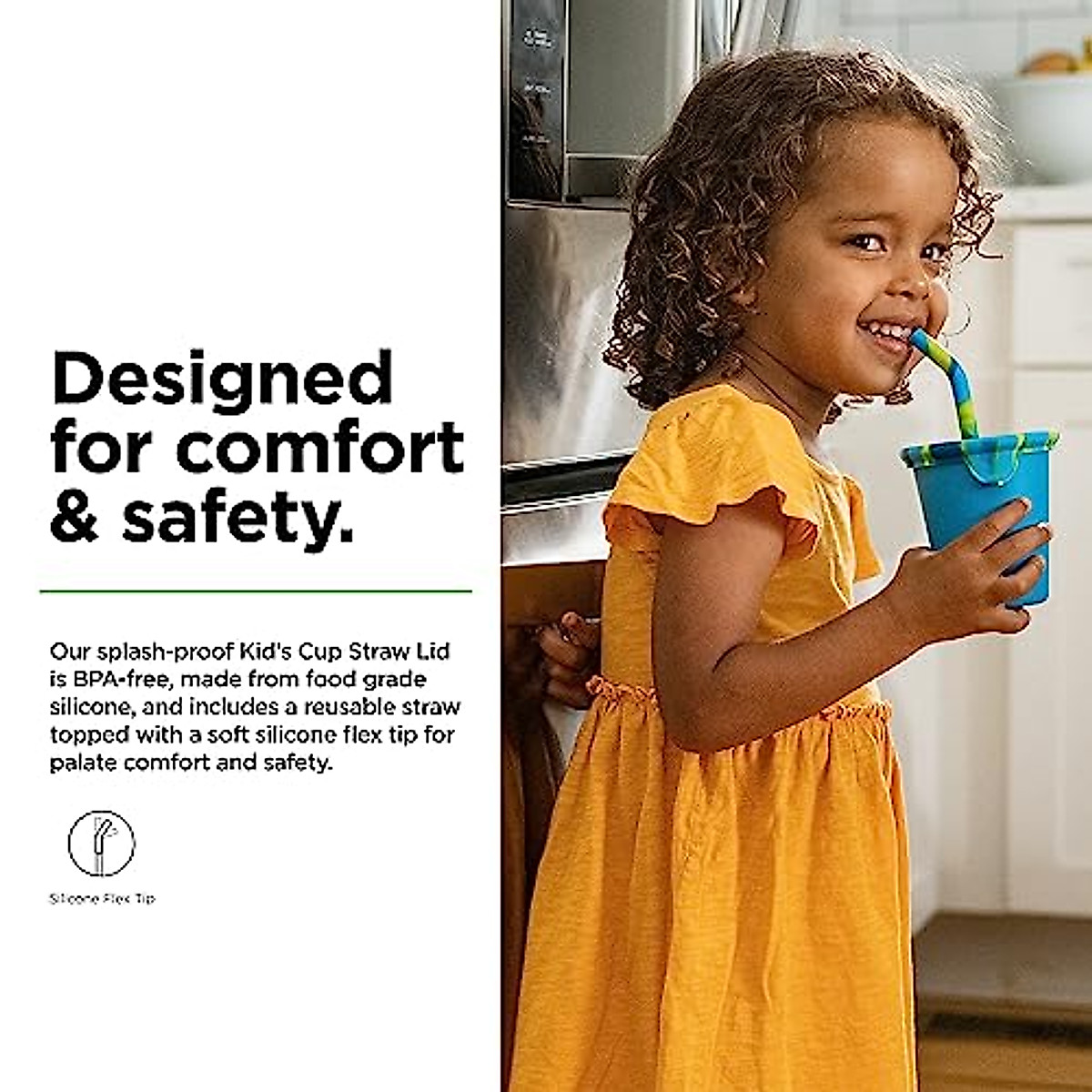 Klean Kanteen Kid Cup Straw Lid - 2 Pack - Blue Tie Dye