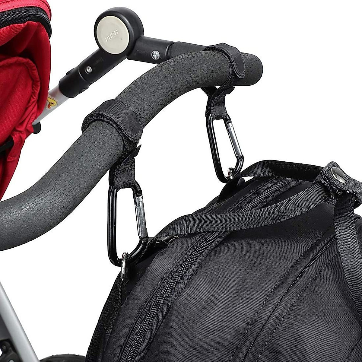 Dikaslon Diaper Bag Tote with 2 Pack Stroller Hooks, Pacifier Case and Changing Pad, Large Travel Diaper Tote for Mom and Dad, Multifunction Baby Bag for Boys and Girls