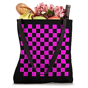 Gamers Gmod Black & Pink Checkered Tote Bag
