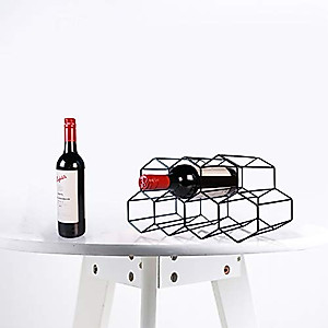 Wine Racks Countertop Wine Rack, Wine Bottle Holder, Small Wine Rack Freestanding Floor, Wine Holders Stands for Counter Wine Rack Cabinet, Wine Storage Racks, Metal Wine Rack Table Top Kitchen