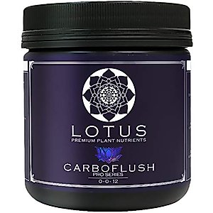 Lotus Nutrients Carboflush Pro Series, All Natural Premium Powdered Plant Nutrients for Flushing Indoor and Outdoor Gardens Made for Hydroponic, Coco Coir, and Soil (9oz.)