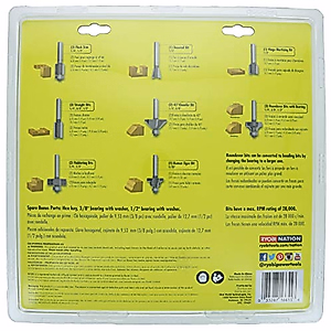 Ryobi A25R151 15 Piece 1/4 Inch Shank Carbide Edge Router Bit Set for Wood