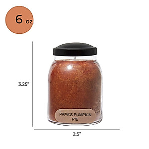 A Cheerful Giver - Papa's Pumpkin Pie Baby Scented Glass Jar Candle (6oz) with Lid & True to Life Fragrance Made in USA