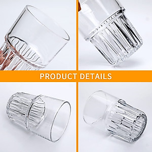 QAPPDA 10 Ounce Drinking Glasses,Clear Water Glasses Set of 12,Stackable Drinking Tumbler Glass Coffee Cups Thick Beverage Glassware Set for Milk,Juice,Mojito