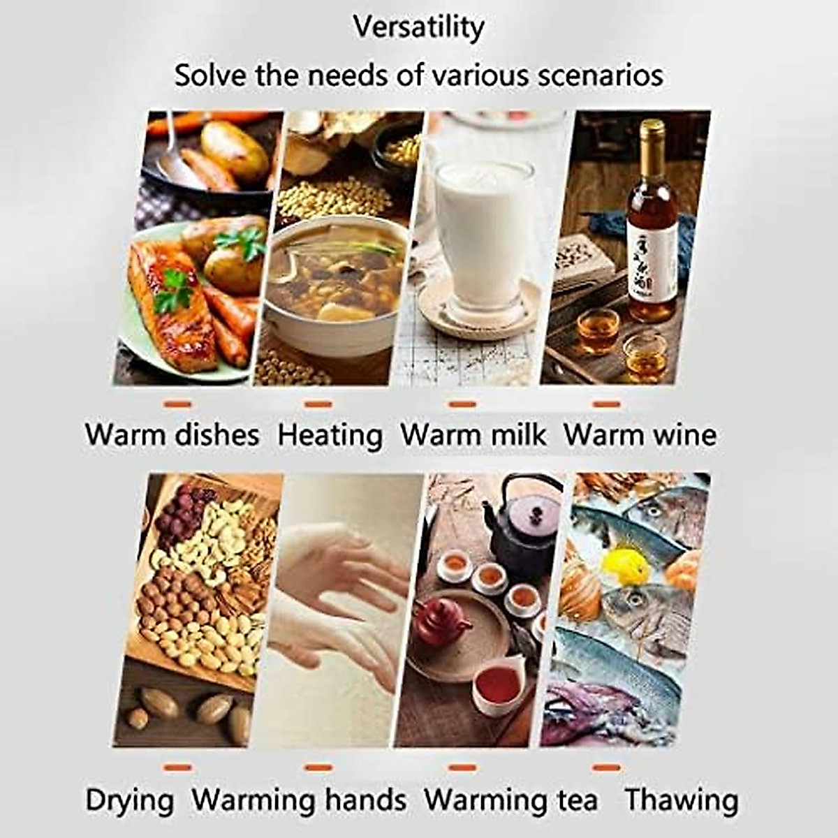 Electric Food Warmer Plate, Electric Warming Tray Serving Tray Food Multifunctional Hotplates Warmer Hot Plate with Adjustable Temperature Control Keep Food Warm for Buffets Home Dinners