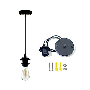 GOTEYSE Industrial Mini Pendant Light Kit, UL E26 Lamp Socket Retro Pendant Light Cord, Mini Ceiling Pendant Light, Adjustable DIY for Kitchen Bedroom Bar Cafe