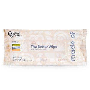 MADE OF Organic Sensitive Baby Wipes - Hypoallergenic Soothing Wipes for Sensitive Skin - Fragrance-Free, Chemical-Free, Alcohol-Free - Water Based Soothing Aloe and Argan Oil (72 Count (Pack of 1))