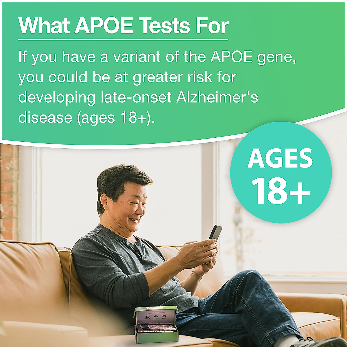 empowerDX APOE Gene Test, Easy at Home Mouth Swab Test for Alzheimer’s Disease and Dementia Risk, Ages 18+