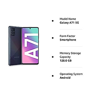 Samsung Galaxy A71 (5G) 128GB (6.7 inch) Display Quad Camera 64MP A716U Smartphone - Black - T-Mobile Locked - (Renewed)