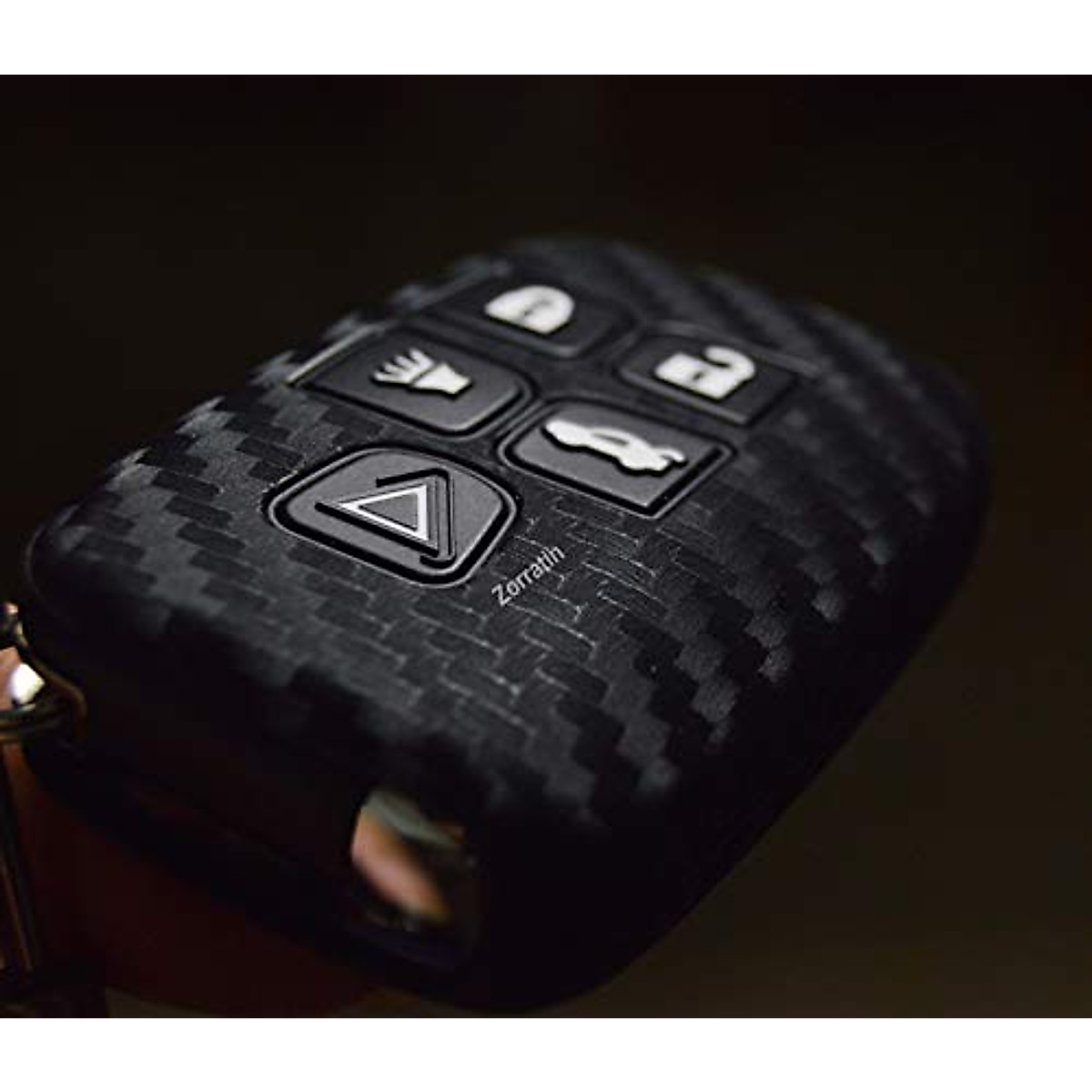 Carbon Silicone Smart Key Fob Cover for KOBJTF10A Land Rover Range Rover Evoque & Jaguar F Xe XF XJ