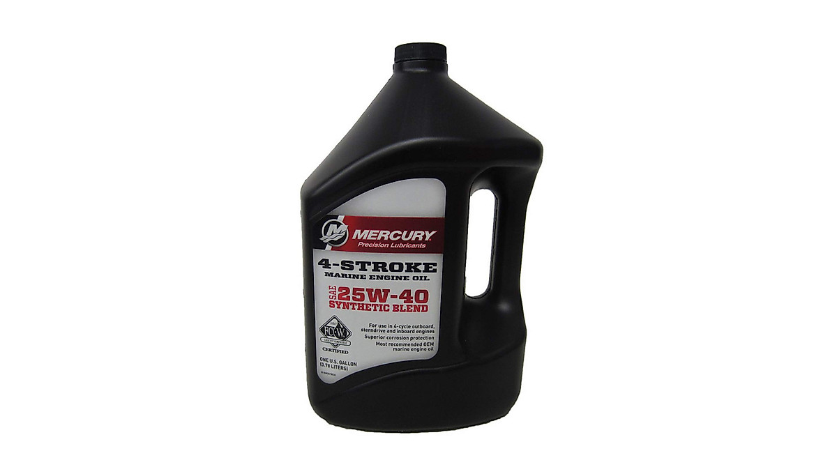 Genuine Mercury 4 Stroke 25W-40 Engine Oil - 3 Gallon Case