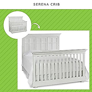 Full-Size Conversion Kit Bed Rails for Dolce Babi Cribs | Multiple Finishes Available (Seashell White)
