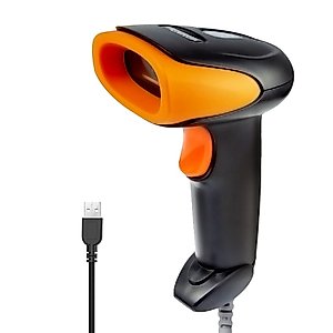 VENREA QR 1D Barcode Scanner, USB Wired Handheld High Speed QR Code Reader Compatible for Windows/Mac Square POS System Mobile Payment 1D Code on PC and Phone Screen