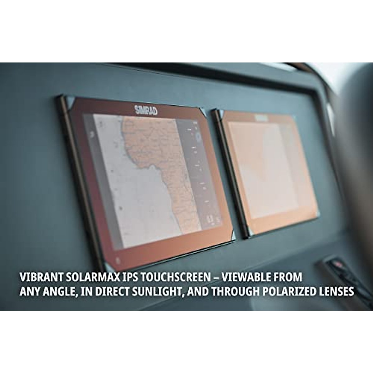 Simrad NSX 3007 - Chartplotter Fish Finder with Active Imaging 3-in-1 Transducer and C-MAP Discover X Charts, Black