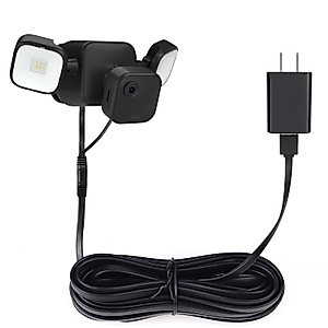 UYODM Power Cable for Blink Outdoor 4 /(3rd Gen) Floodlight +Blink Outdoor Camera,16.5Ft/5m Weatherproof Cable Power Your Blink Floodlight Cam Continuously Black (Floodlight & Camera NOT Included)