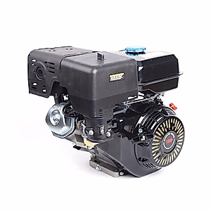 BJTDLLX Gas Engine, 4 Stroke 15HP 420CC Gas Engine Motor, 9Kw 3600Rpm OHV Gasoline Motor Single Cylinder Air Cooling Engine Motor for Water Pumps Vibrators Generators, 6.5L Large Fuel Tank -Black