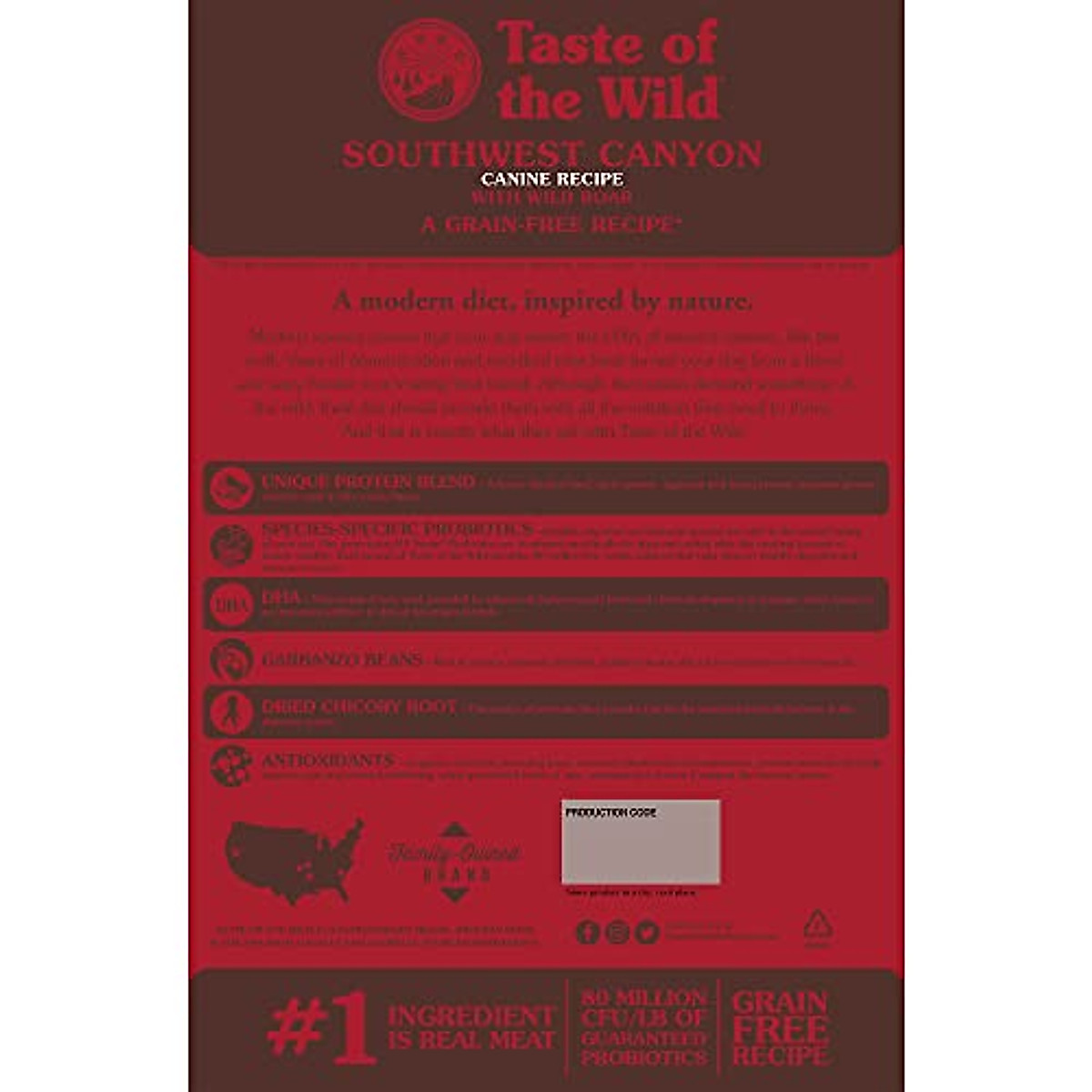 Taste Of The Wild, Southwest Canine Formula Wild Boar, 28 Pound