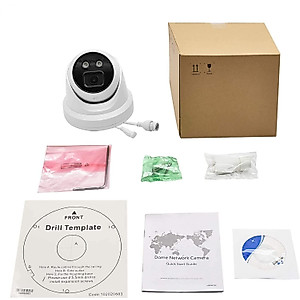 HITOSINO 4MP PoE IP Camera - 2.8mm, Strobe Light and Audible Warnning,WDR,H.265+,IP67,Built-in Two-Way Audio,Human and Vehicle Detection