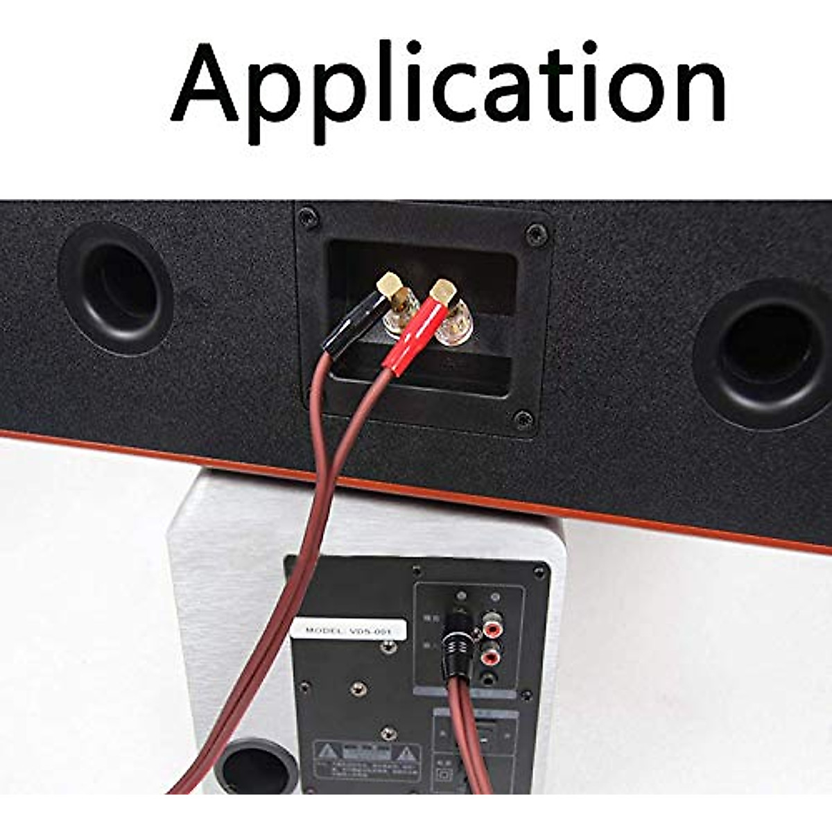 Banana Plug to RCA Speaker Cable,Speaker Wire RCA Male to Banana Plugs(2banana) 4N OFC HiFi Speaker Wire for Subwoofer Loudspeaker - 2m