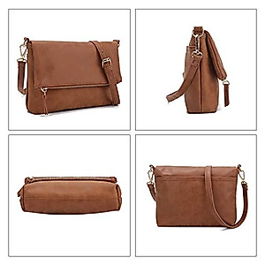 Gladdon Crossbody bags for Women Brown Crossbody Purse Shoulder Bag Tan