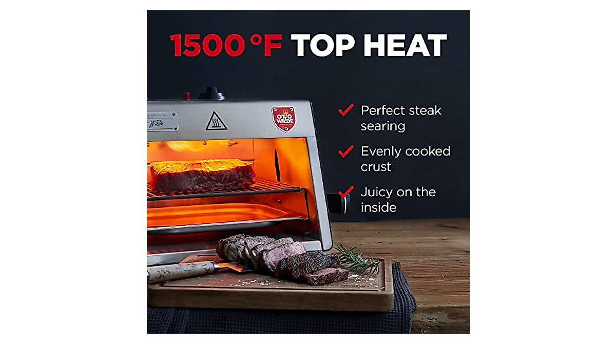 Otto Grill Original: 1500°F Infrared Steak Grill in 3 Mins