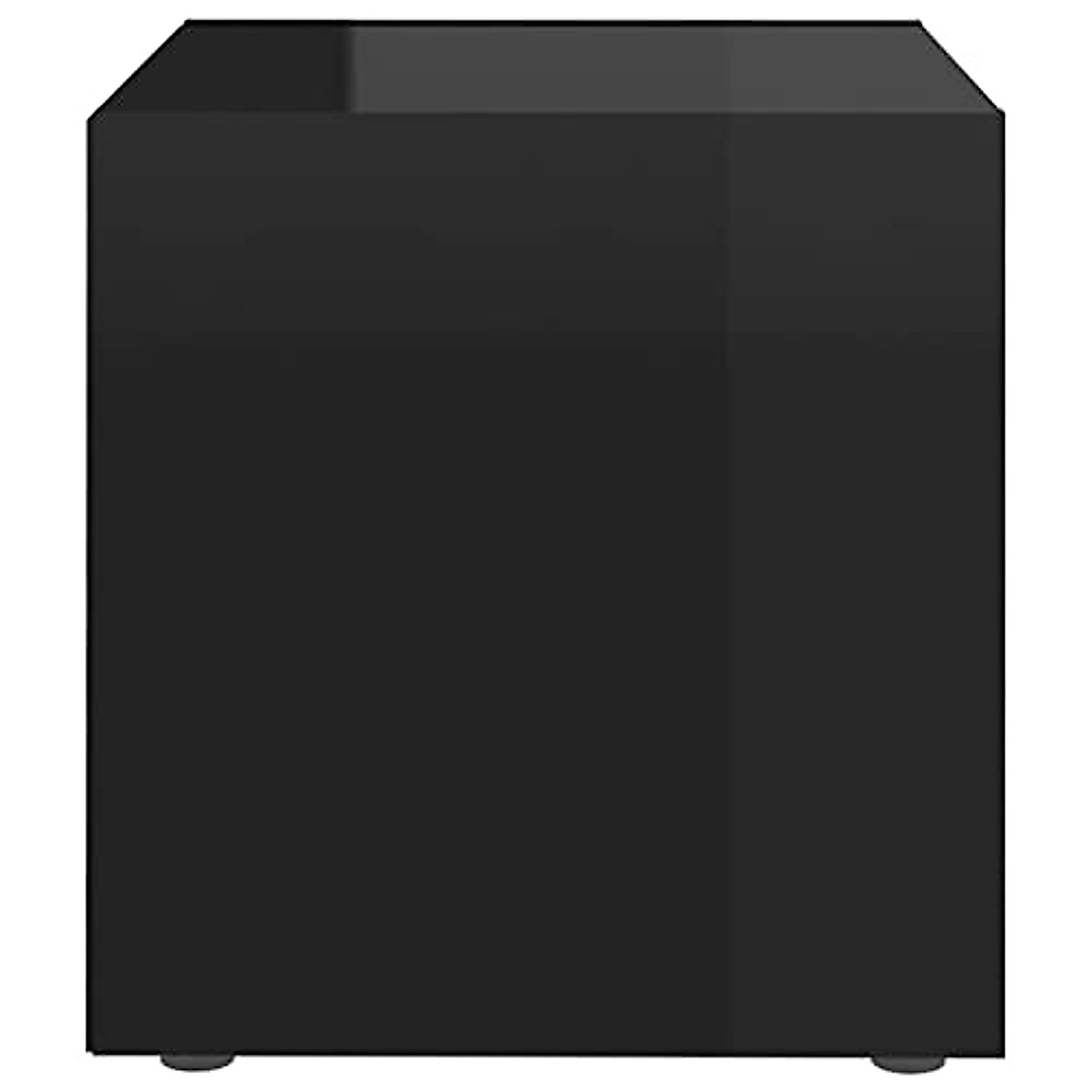 Ground Stand TV Cabinet,TV Unit,Stereo Cabinet,HiFi Cabinet,Gaming Entertainment Center,Home Decor,Open Storage Unit,for Bedroom,Living Room,Office,High Gloss Black 14.6"x13.8"x14.6" Chipboard