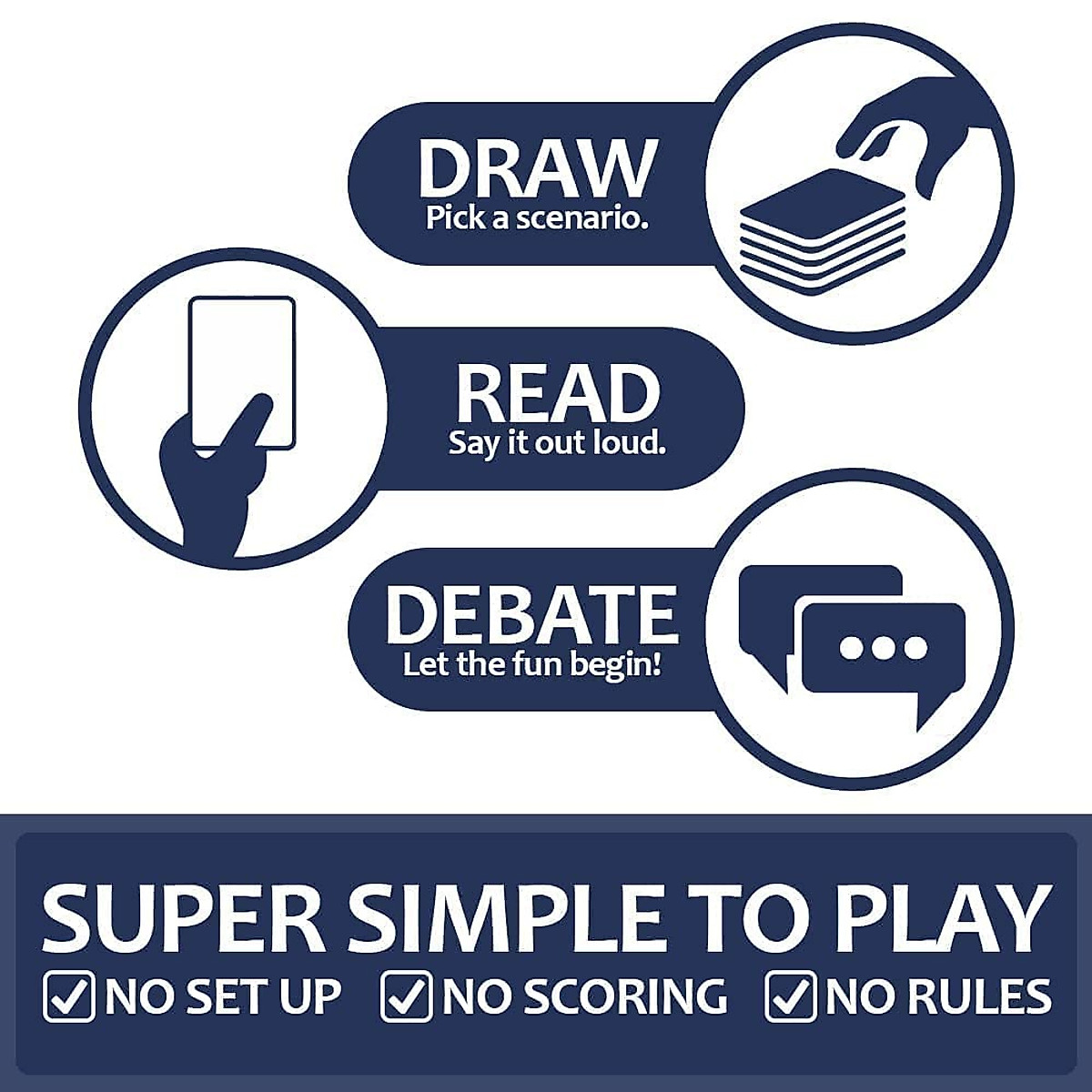 Deep Dilemmas - 200 Original 'Would You Rather' Conversation Cards for Ridiculous Debates & Better Relationships, Adults 16+