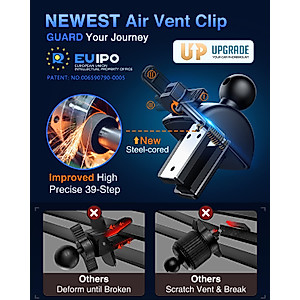 VANMASS 2024 【Best Military-Grade】 Phone Holders for Your Car 【65+LBS Strongest Suction & Clip】 Ultimate Cell Phone Mount Dashboard Window Vent for iPhone 15 Pro Max 14 13 12 Samsung Android Truck