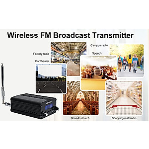 Retekess TR509 FM Transmitter for Church, FCC Certified FM Broadcast Transmitter, Long Range Stereo Mini Radio Station for Drive-in Movie, Church Parking Lot, Lights Fireworks Show